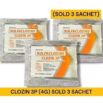 CLOZIN 3P SULFACLOZINE 4GRAMS (SOLD 3 SACHET) | Shopee Philippines
