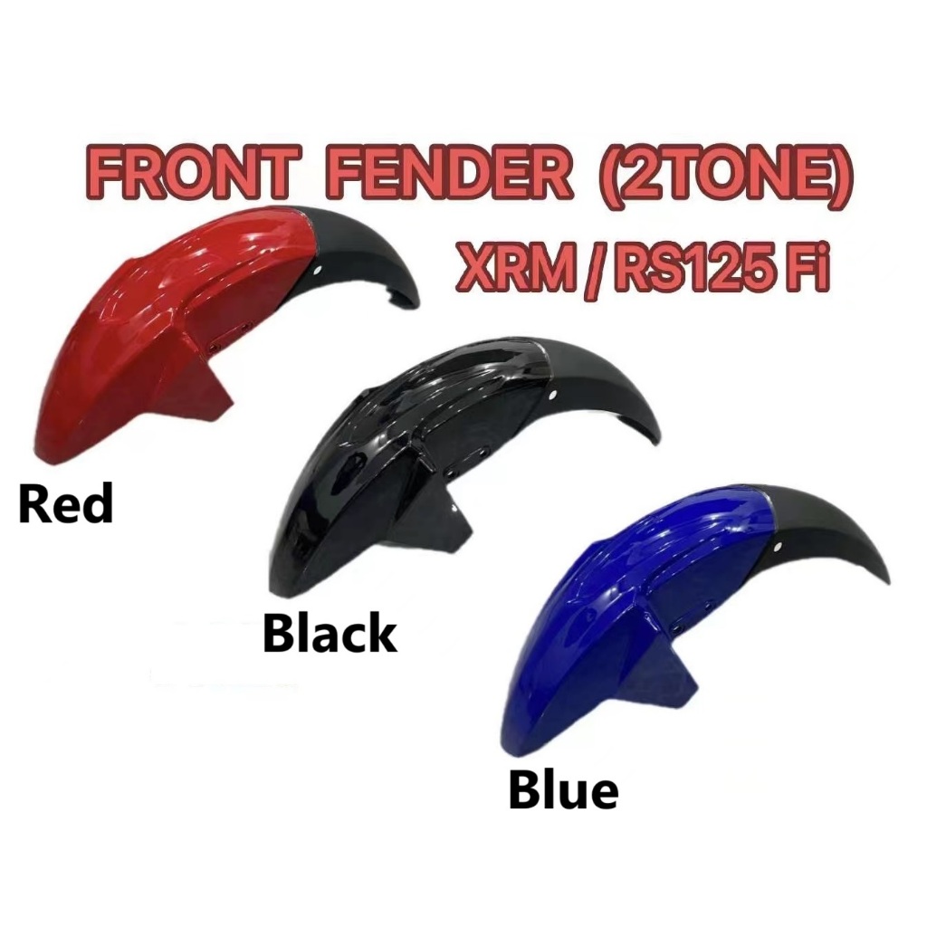 Front Fender (2Tone)- Xrm RS125 FI (Black/Blue/Red) | Shopee Philippines