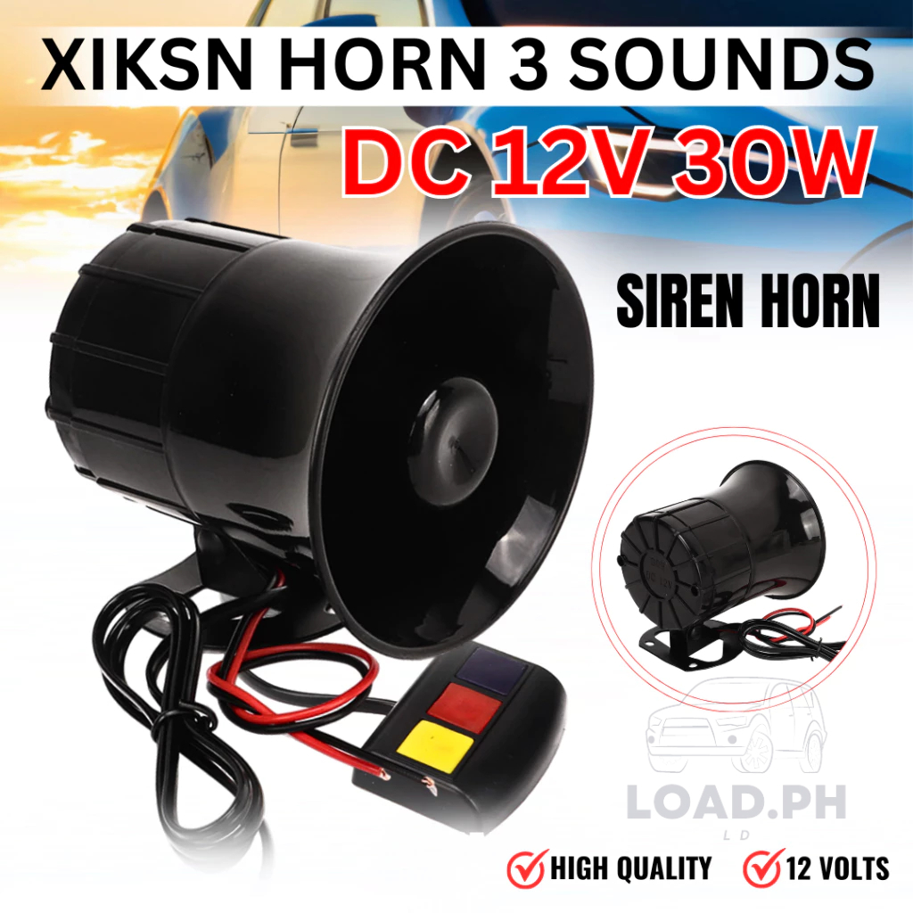 LD (5227) 3 SOUND DC 12V 30W MOTORCYCLE HORN CAR ALARM WARNING SIREN HORN SPEAKER | Shopee ...