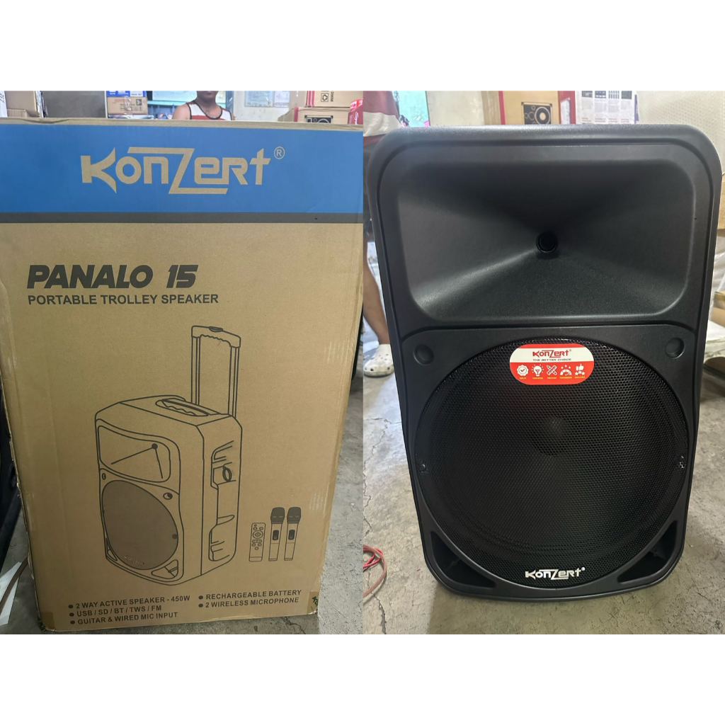 Original Konzert Panalo 15 Active Portable Trolley Speaker5500W ...