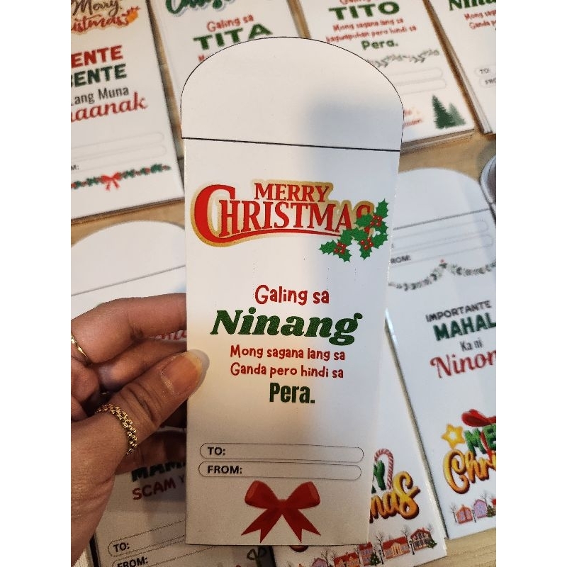 Witty Funny Christmas Long Money Ampao Envelope | Shopee Philippines