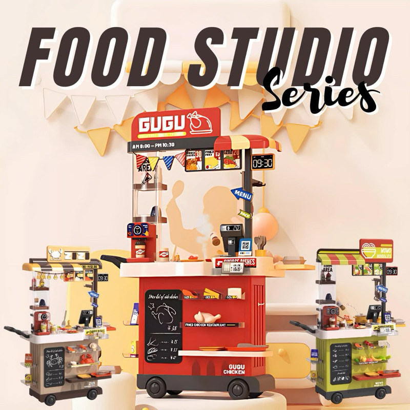Food Studio Series Food Cart Pretend Play Toys Girls Boys Cooking ...
