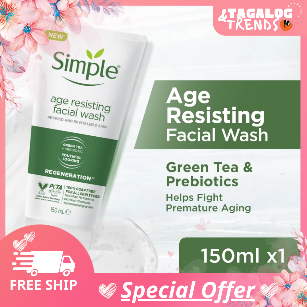 Simple Regeneration Age Resisting Facial Wash Cleanser Make-up Removal ...
