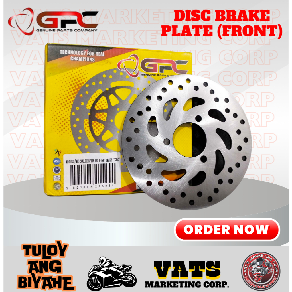 GPC DISC BRAKE PLATE (FRONT) FOR XRM,NMAX,BEAT/CLICK/SCOOPY/ZOOMER ...