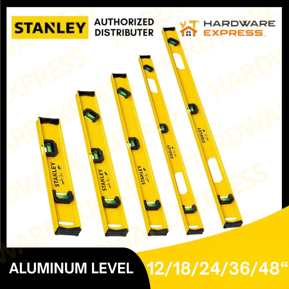 STANLEY Aluminum Level Bar 12" (42-072) 18" (42-073) 24" (42-074) 36 ...
