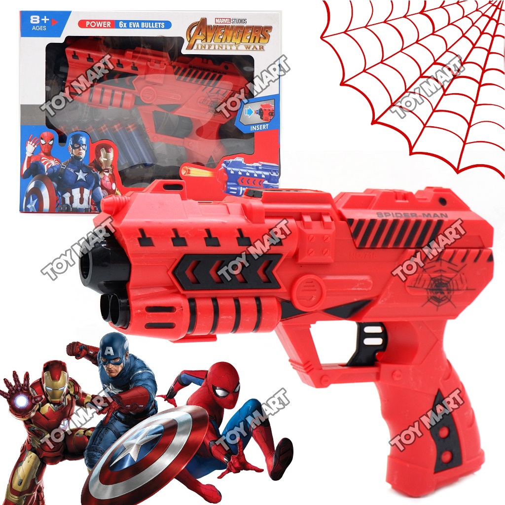 NF Eva Hero Blaster with 6 Eva Soft Bullets Spider Toy | Shopee Philippines