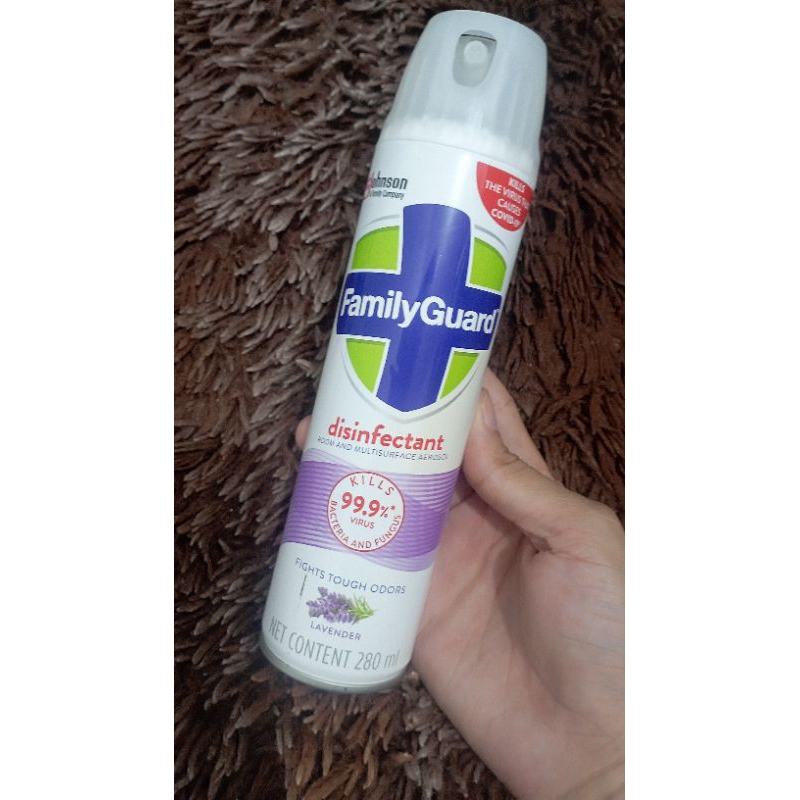 Family Guard Lavender Disinfectant Room & Multi surface Aerosol Spray ...