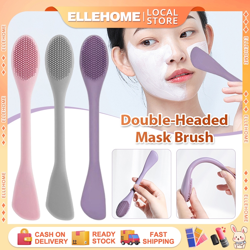Double-Headed Mask Brush Reusable Silicone Face Cleaner Double Facial ...