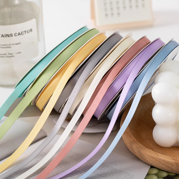 (25 Yards/roll) 6mm Ribbon Christmas Ribbons Satin Ribbons Gift Packing ...