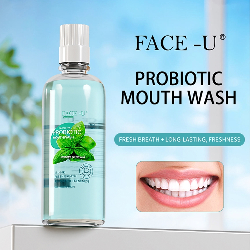 FACE-U(FDA Approval) 500ml Probiotic Mouthwash (Mint Flavor) | Shopee ...