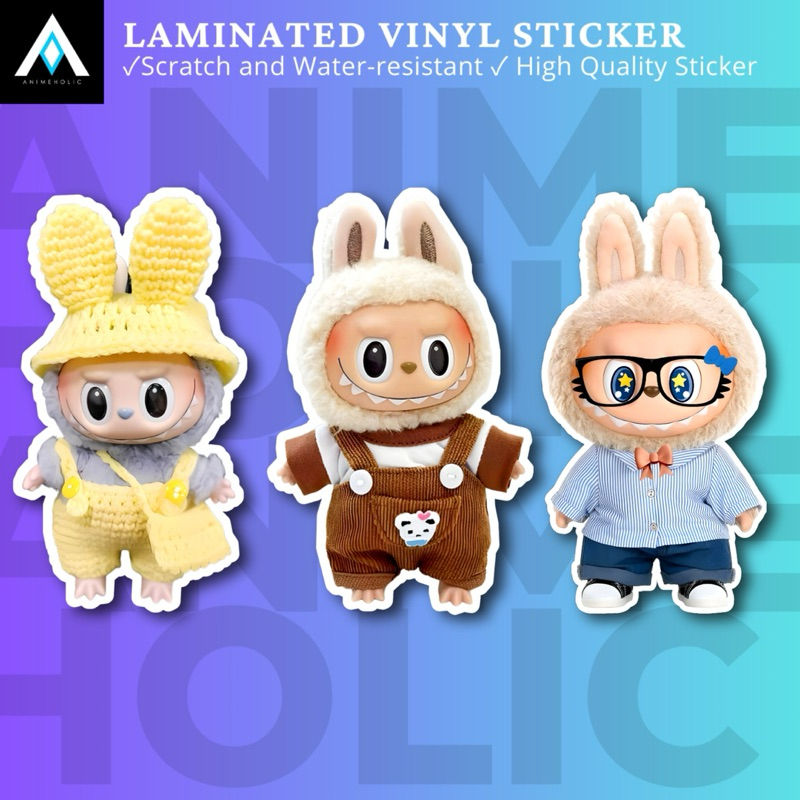LABUBU STICKER ~LAMINATED VINYL STICKERS ~ANIMEHOLIC | Shopee Philippines
