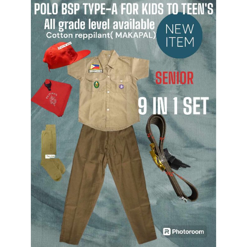 TYPE A POLO BSP SET COTTON REPPILANT FABRIC MAKAPAL PO | Shopee Philippines