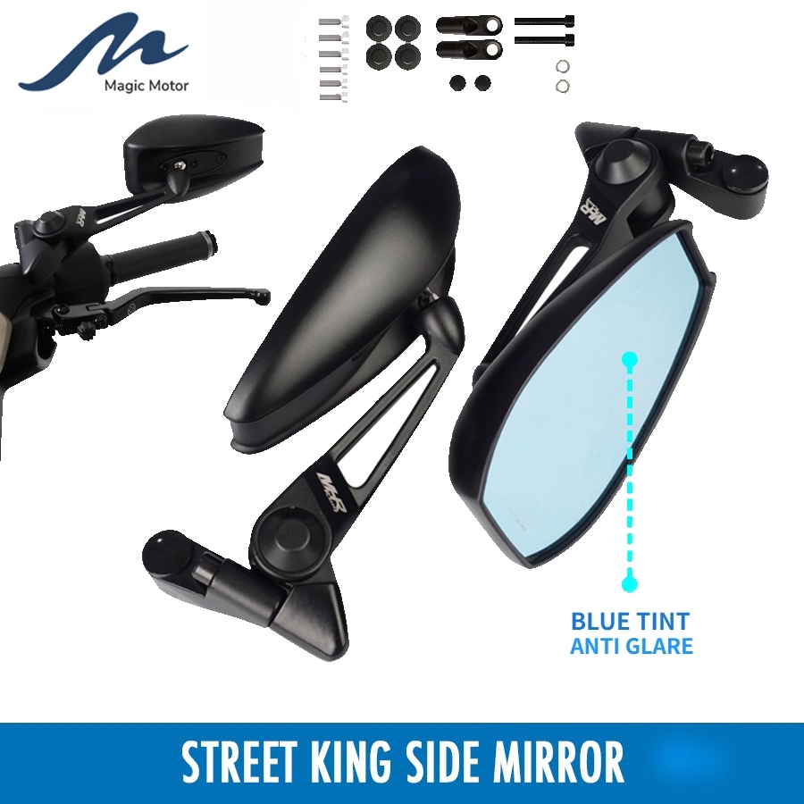 Motorcycle Side Mirror Street King Anti-glare Street King Adjustable ...