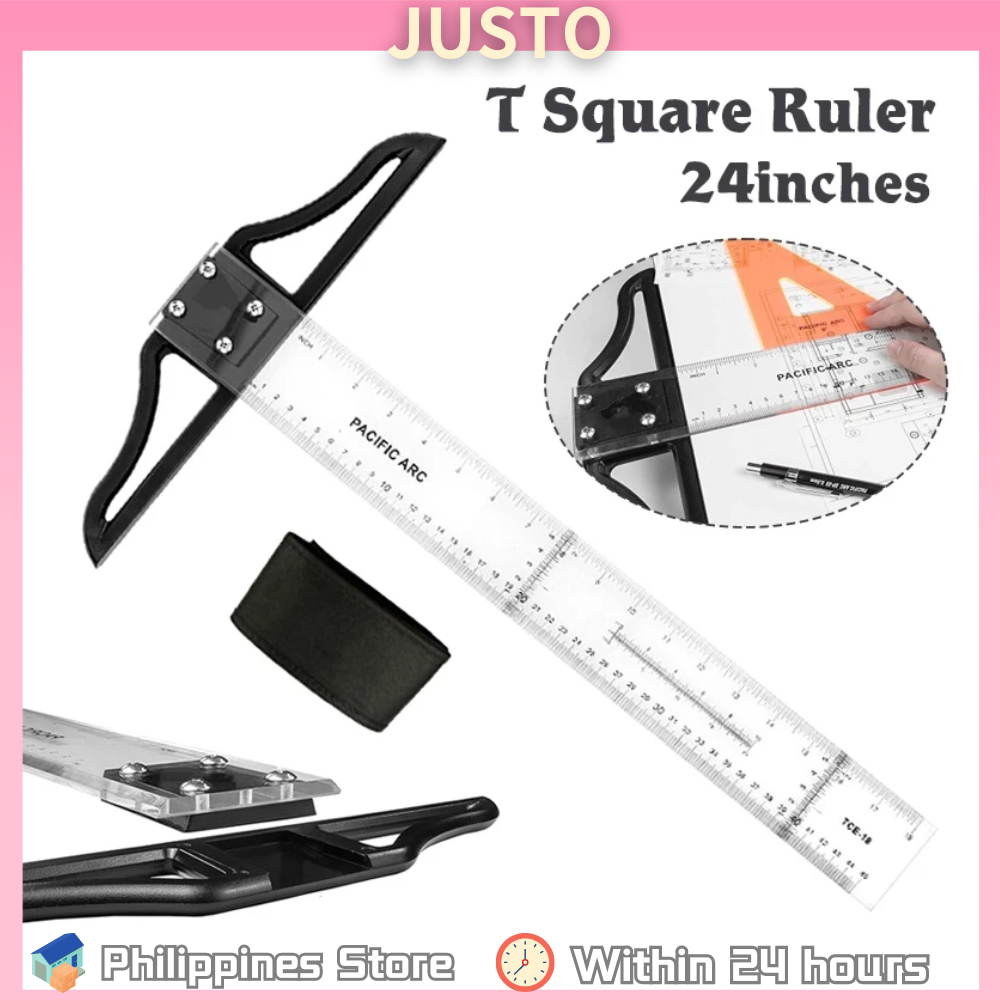 T Square Ruler Acrylic 60cm Transparent Drafting Detachable Head For ...