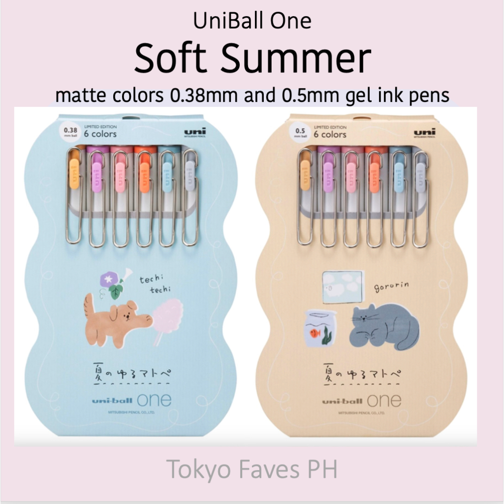 UniBall One Soft Summer Matte Colors gel ink pens | Shopee Philippines