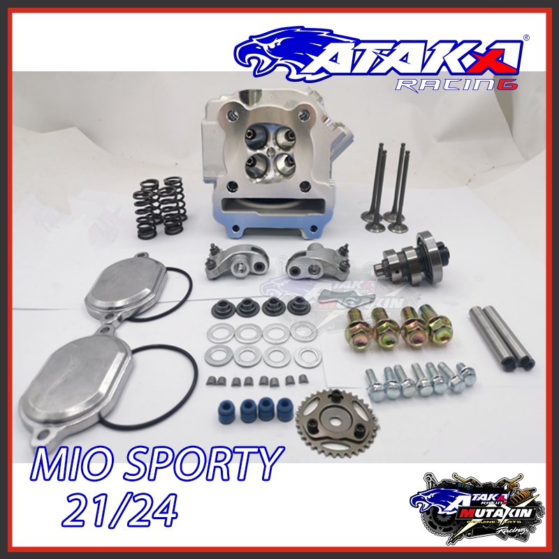 ATAKA RACING CNC Cylinder Head 4V Mio Sporty Soulty Fino 115 Mio115 19/ ...