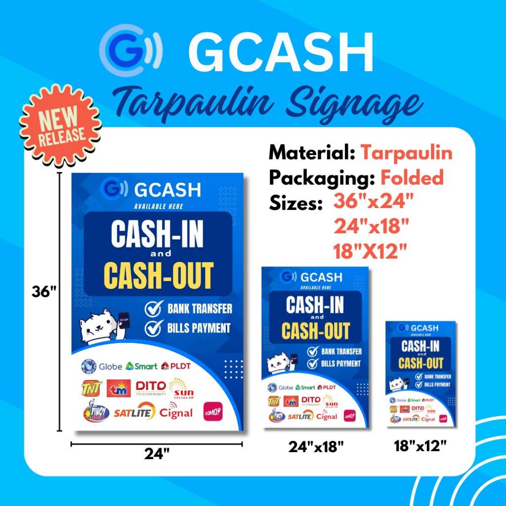 Gcash Tarpaulin Banner with Eyelet | snrgraphicsandprints | Shopee ...
