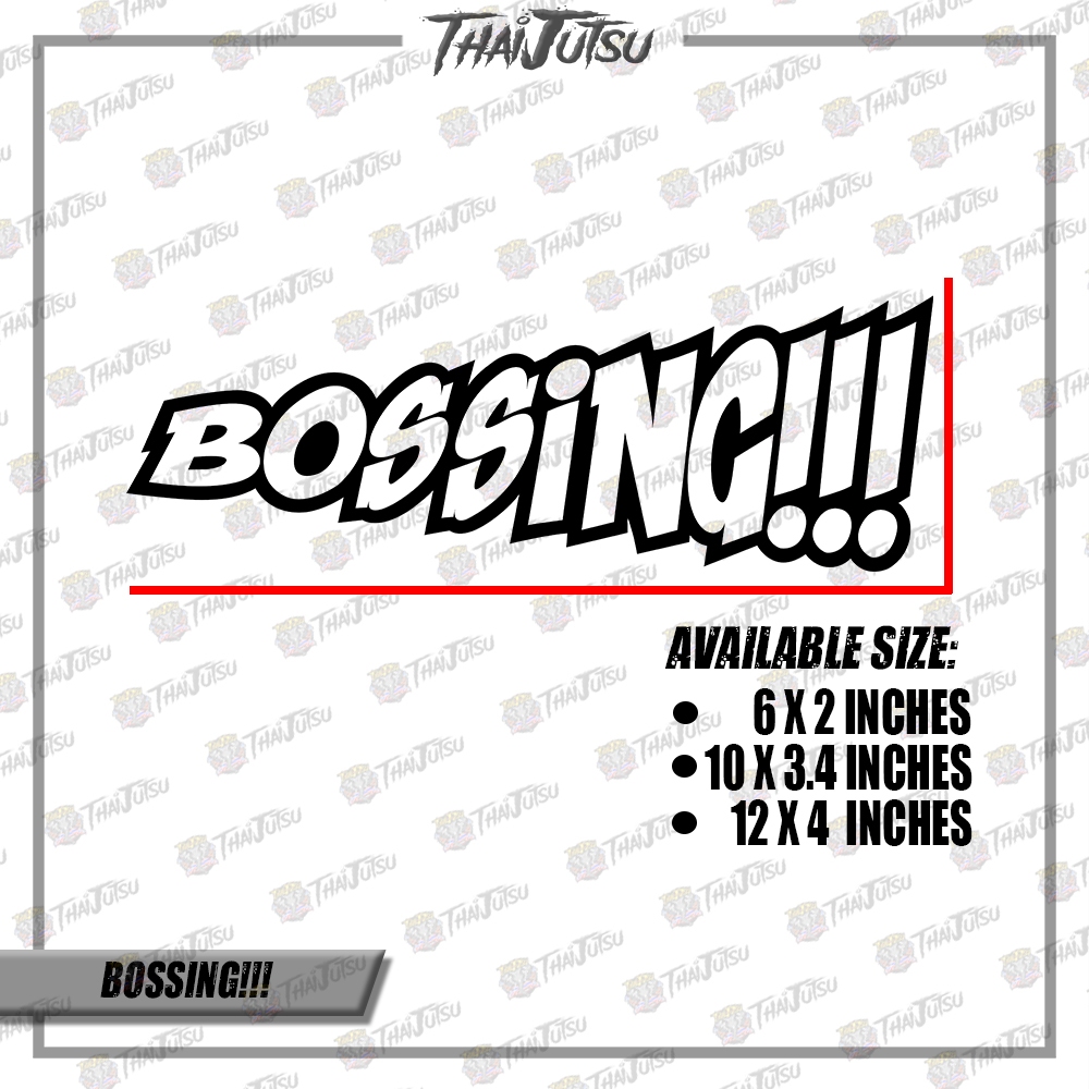 BOSSING!!! (VINYL CUT-OUT STICKER DECALS ) | Shopee Philippines