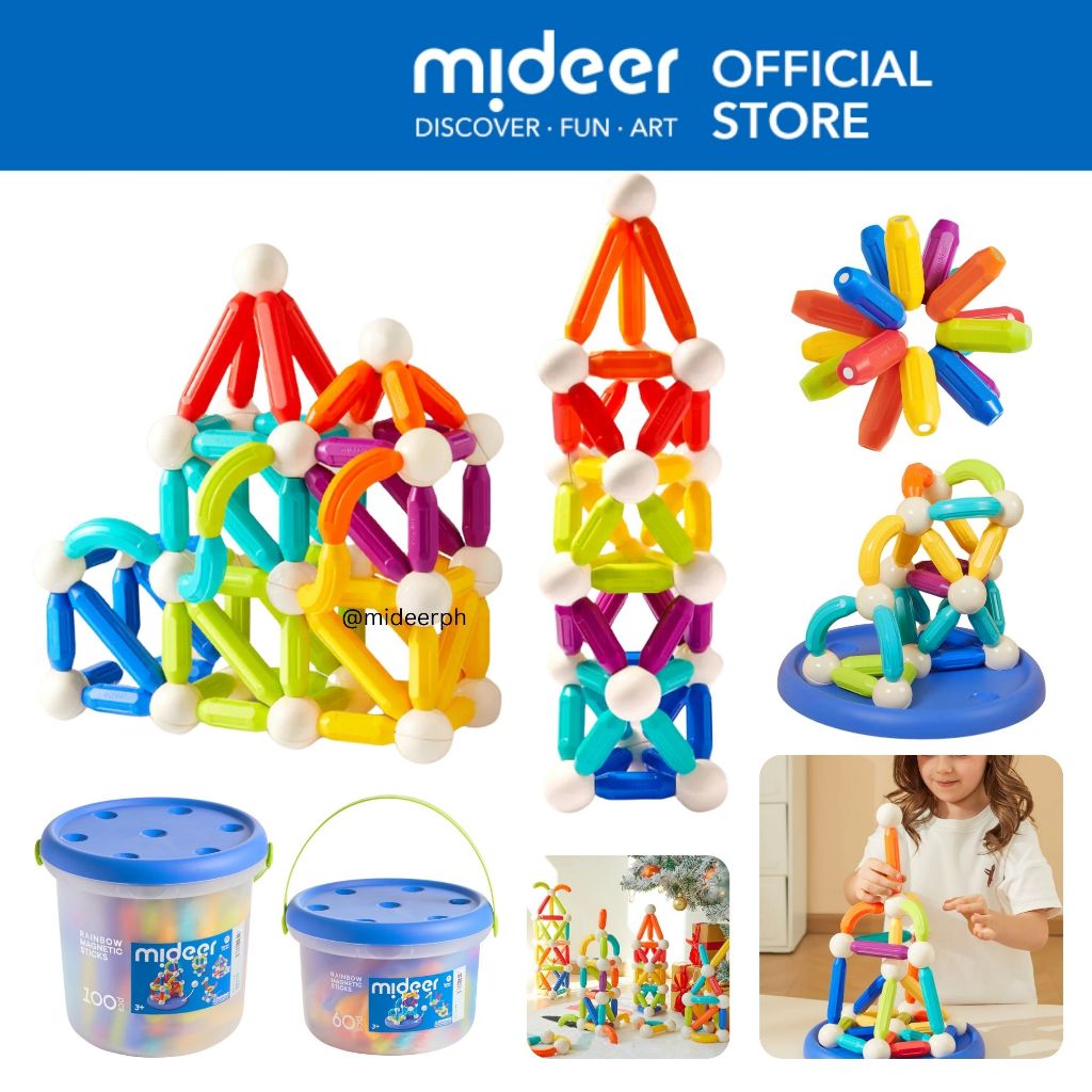 Mideer Rainbow Magnetic Sticks | Shopee Philippines
