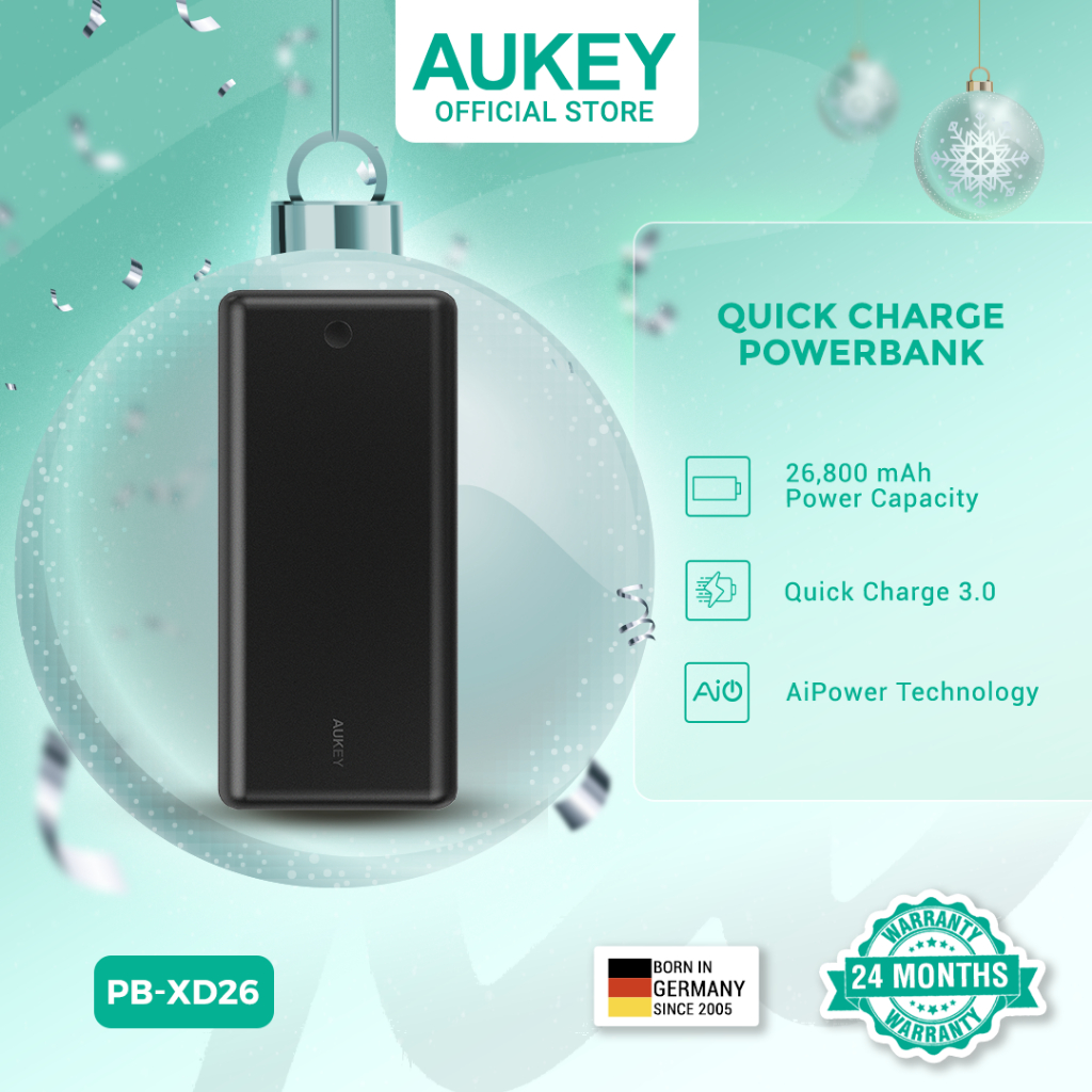 DENTED Box: AUKEY PB-XD26 45W 26800mAh Power Delivery 3.0 USB-C ...