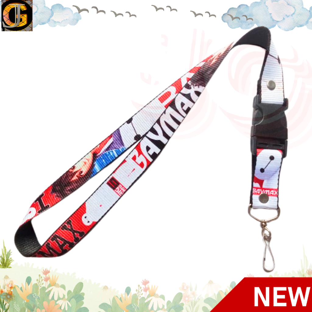 jg Cartoons Id Holder Baymax Lanyard Big Hero Id Lace Sling 1inch ...