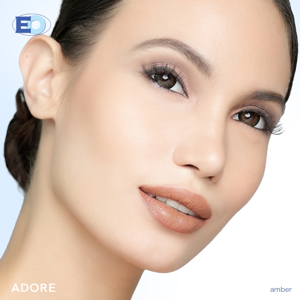 EO Flexwear Adore Amber | Graded Brown Contact Lenses (12 months ...