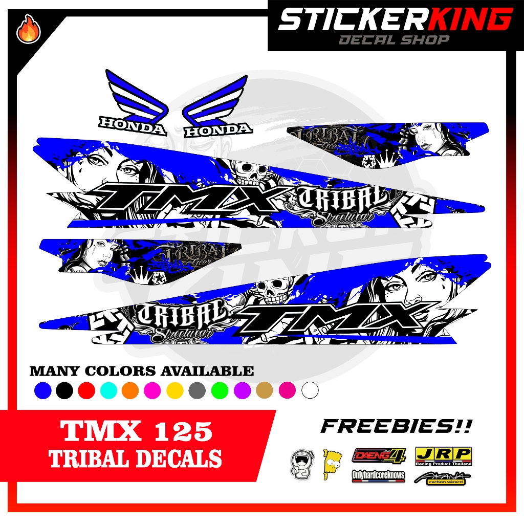 TMX 125 Tribal Decals with Freebies Stickers Thailand Malaysian Indo ...