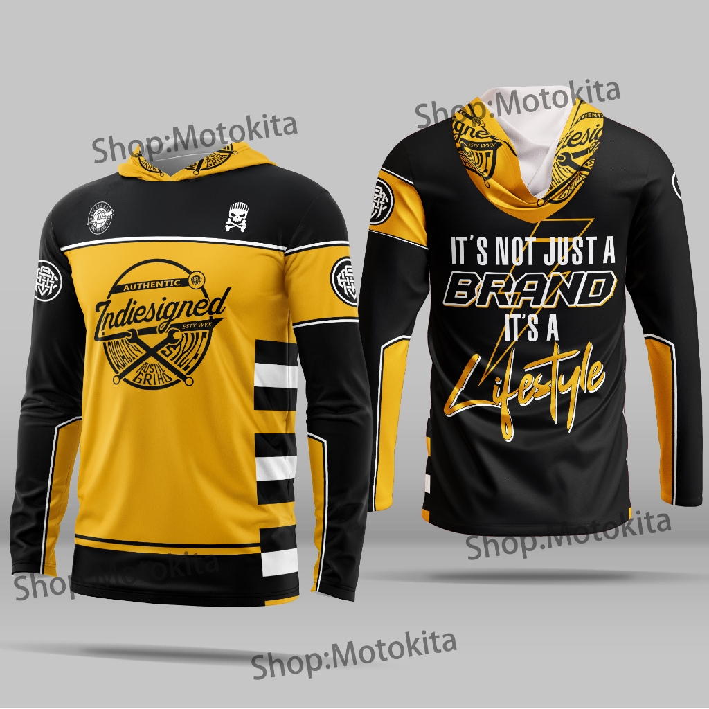 Hoodie Warmer Riding Jersey Motor for men Motorcycle Long Sleeve T-shirt Full Sublimation ...