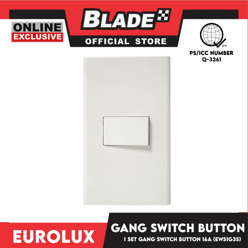 Eurolux 1 Gang 3 Way Switch Button 16A EWS1G3S | Shopee Philippines