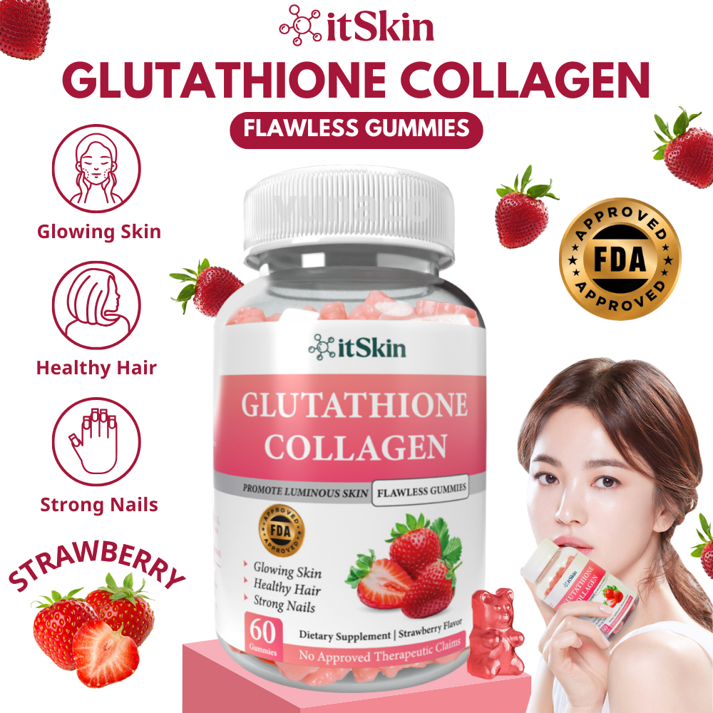 ITSKIN Glutathione Collagen Flawless Gummies Anti-Aging Whitening Skin ...