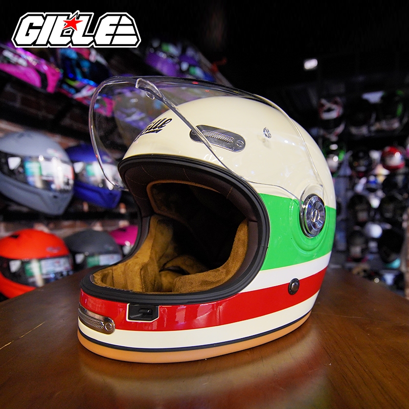 GILLE YM-853 ATAVISTIC Full Face Motorcycle Helmet Single Visor With ...