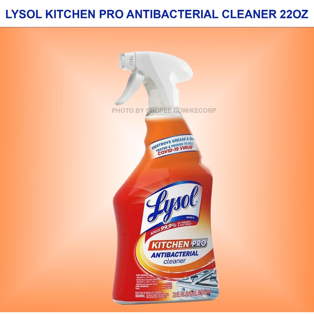 Lysol Kitchen Pro Antibacterial Cleaner Spray 22oz 650ml kcS11207 ...