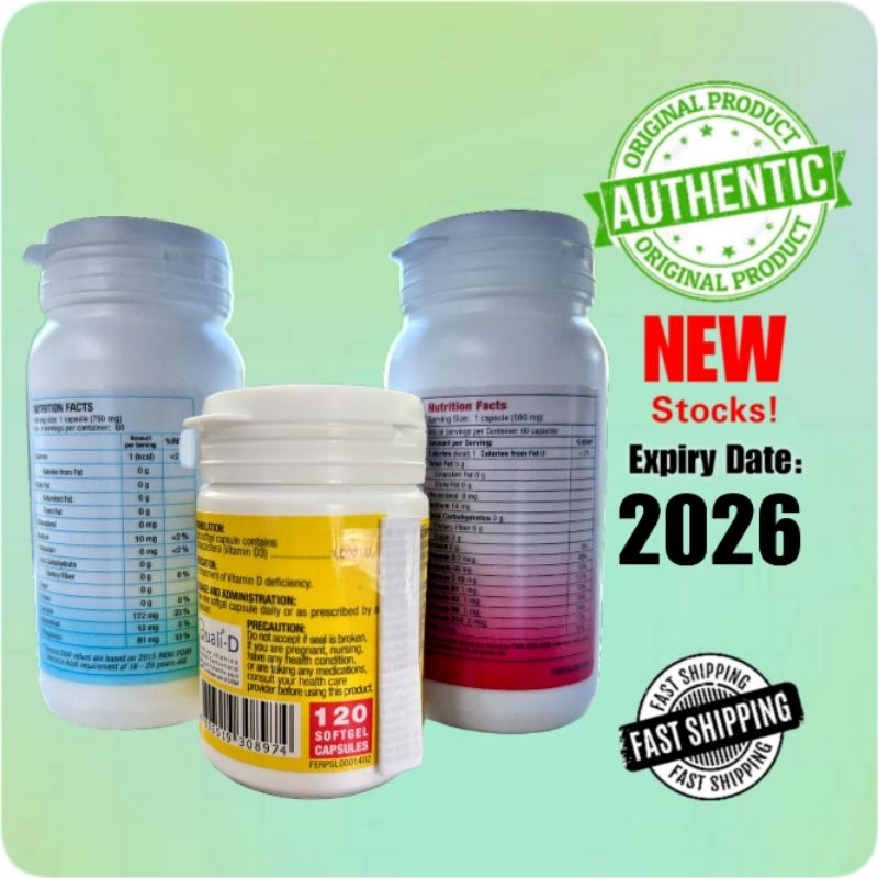 Trio Vitamins 60/120 caps per btl : MilkCalcium Complex, Fern Vitamin D ...