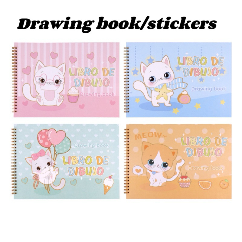 WISDOM WEIBO 1pcs Cartoon Spiral painting drawing book Art materials ...