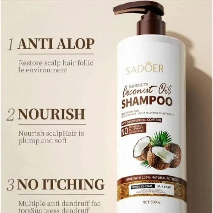 Coconut oil shampoo and conditioner set Perfumed anti dandruff shampoo ...