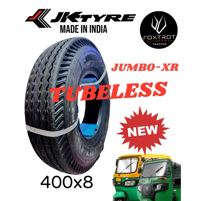 BAJAJ RE TVS PIAGGIO JK TYRE XR 400x 8 Tubeless Made in India | Shopee ...