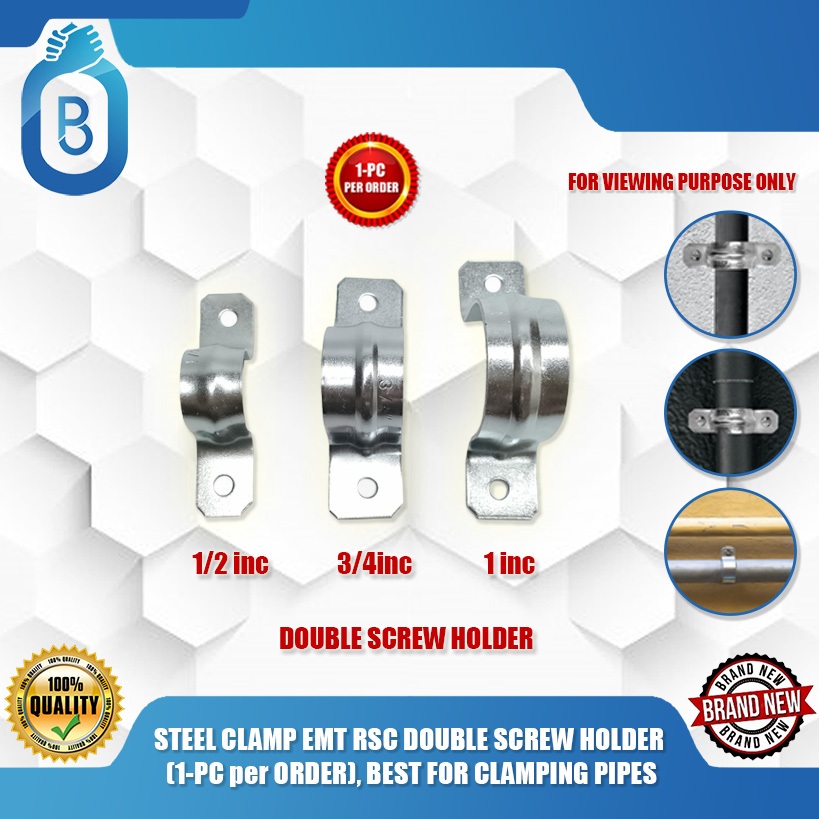 STEEL CLAMP EMT RSC DOUBLE SCREW HOLDER (1-PC per ORDER), BEST FOR ...