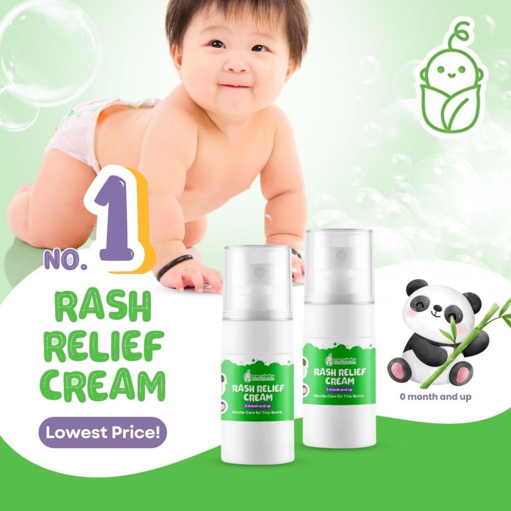 Merrybaby Rash Relief Cream 20g Hypoallergenic for Sensitive Baby Skin ...