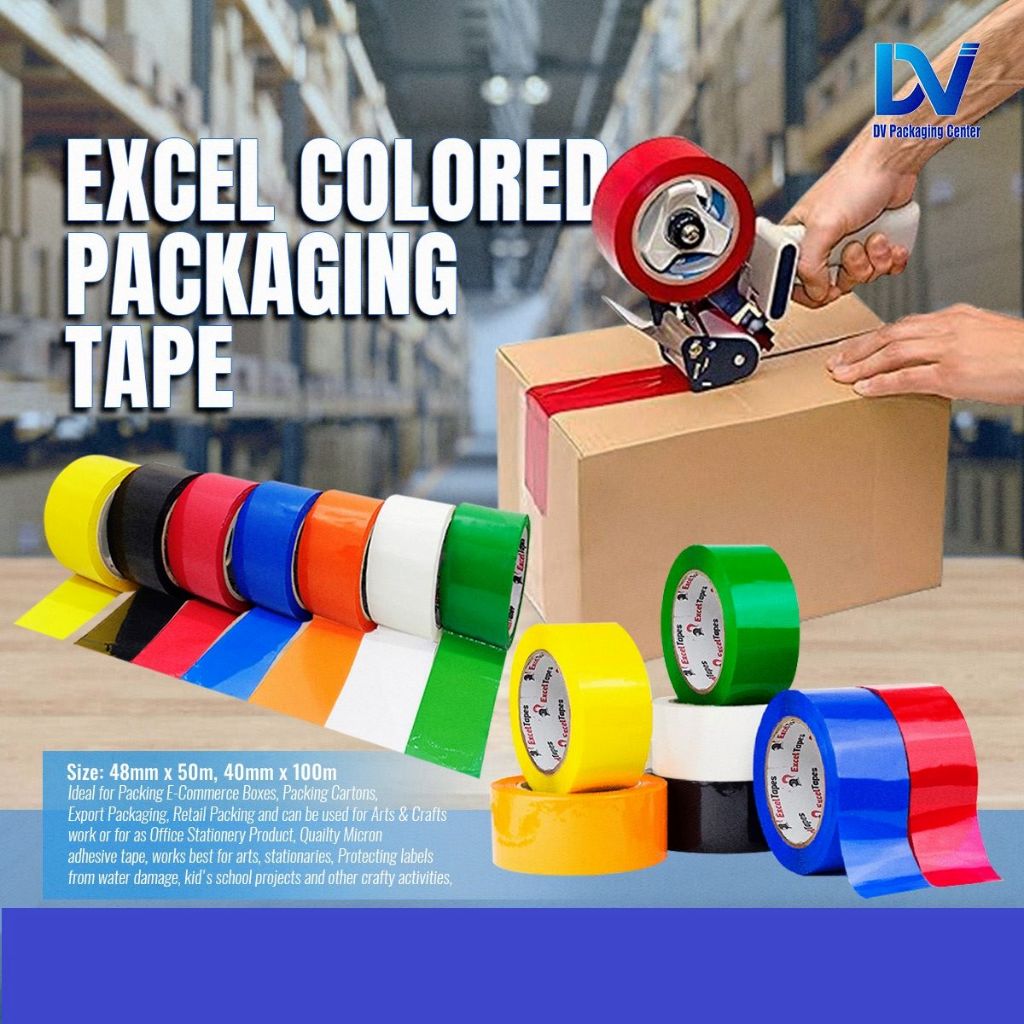 Colored Packaging Tape 48mm x 50m & 100m - per roll | Shopee Philippines