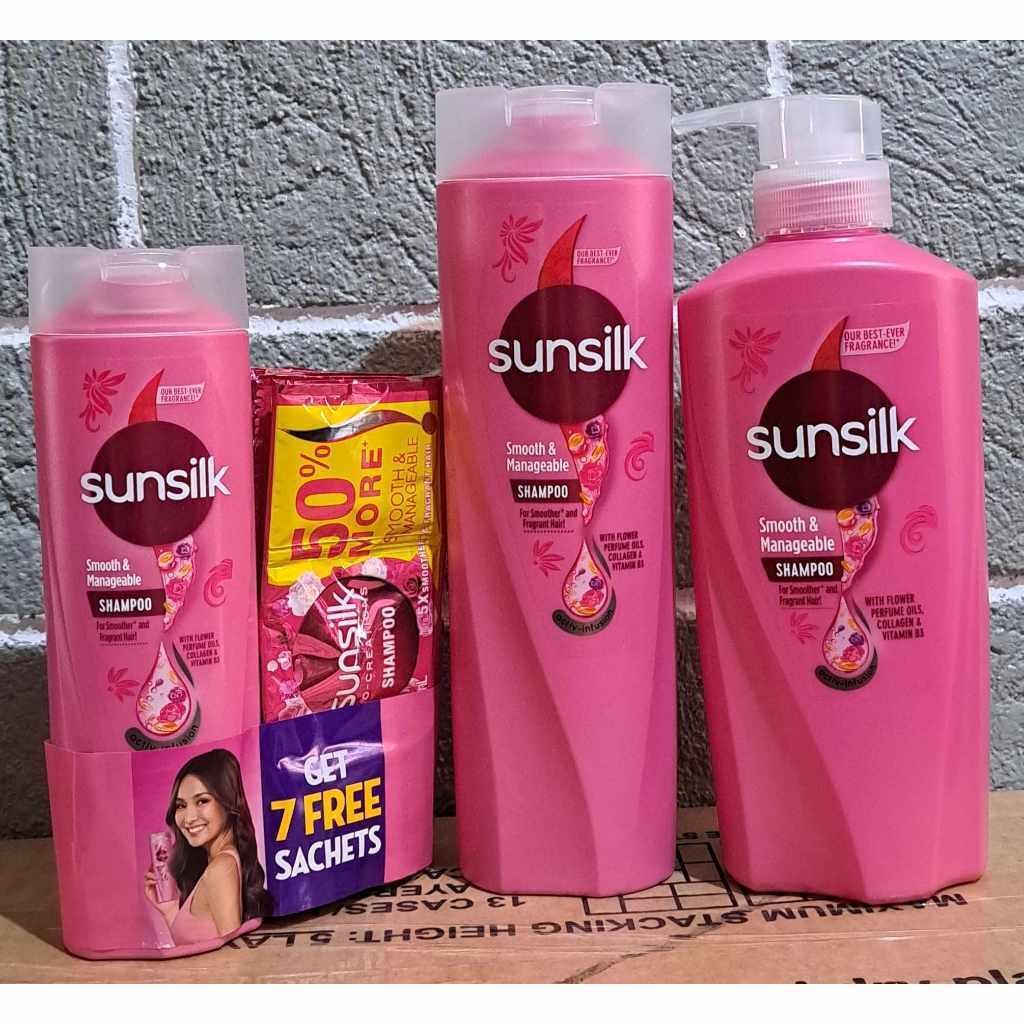 Sunsilk Smooth & Manageable Shampoo (198ml & GET 7 FREE SACHETS!)/320ml/485ml | Shopee Philippines