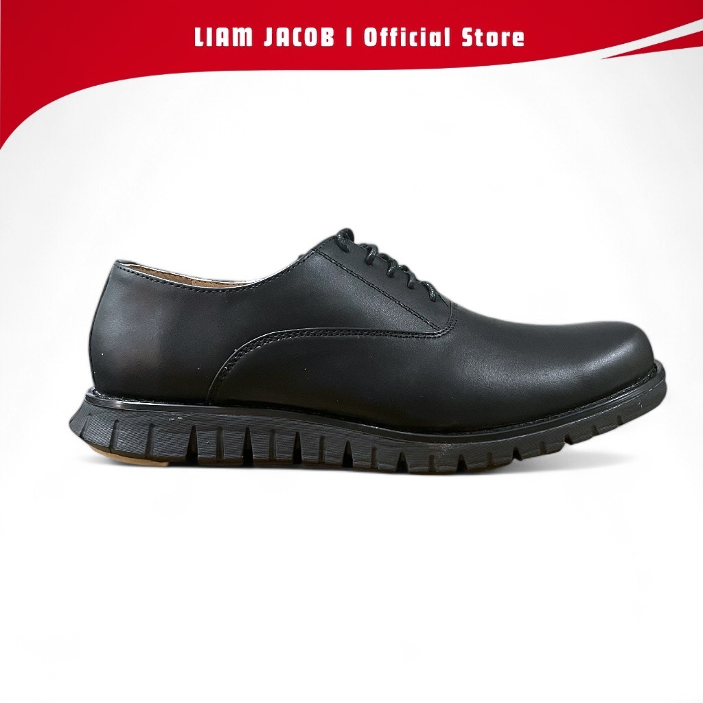 Liam Jacob Men Footwear Black Casual Dress Shoes Plain Toe | Shopee ...