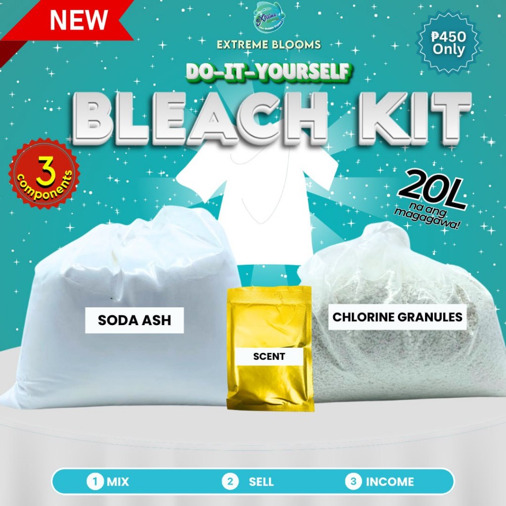 EXTREME BLOOMS DIY Bleach Disinfectant Kit PREMIUM 20 Liters Yield ...