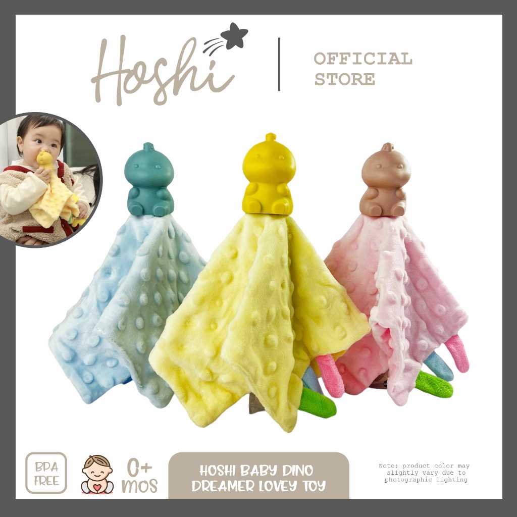 Hoshi Baby Dino Dreamer Lovey Soft Toy, Montessori Educational Sensory ...