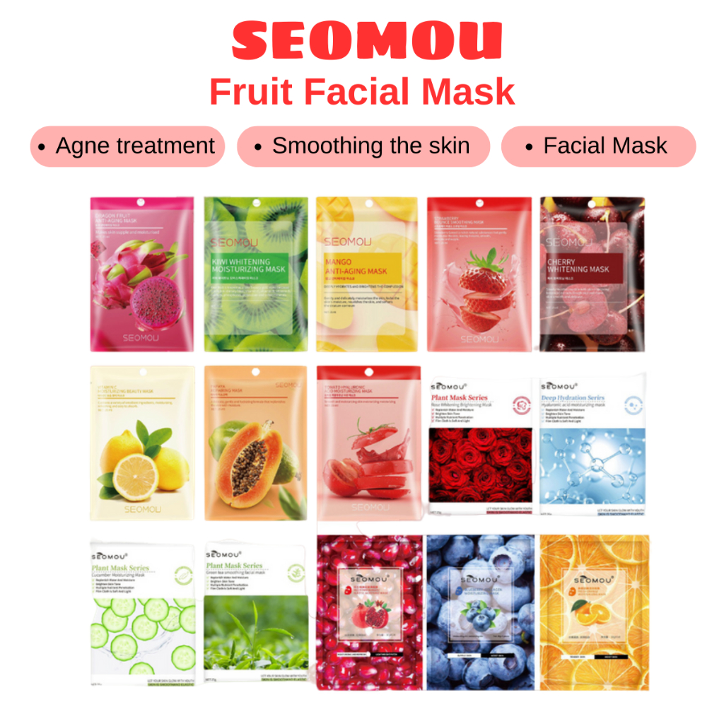 SEUMOU Fruit Facial Mask Skin Care, Face Lift, Providing Vitamins and ...