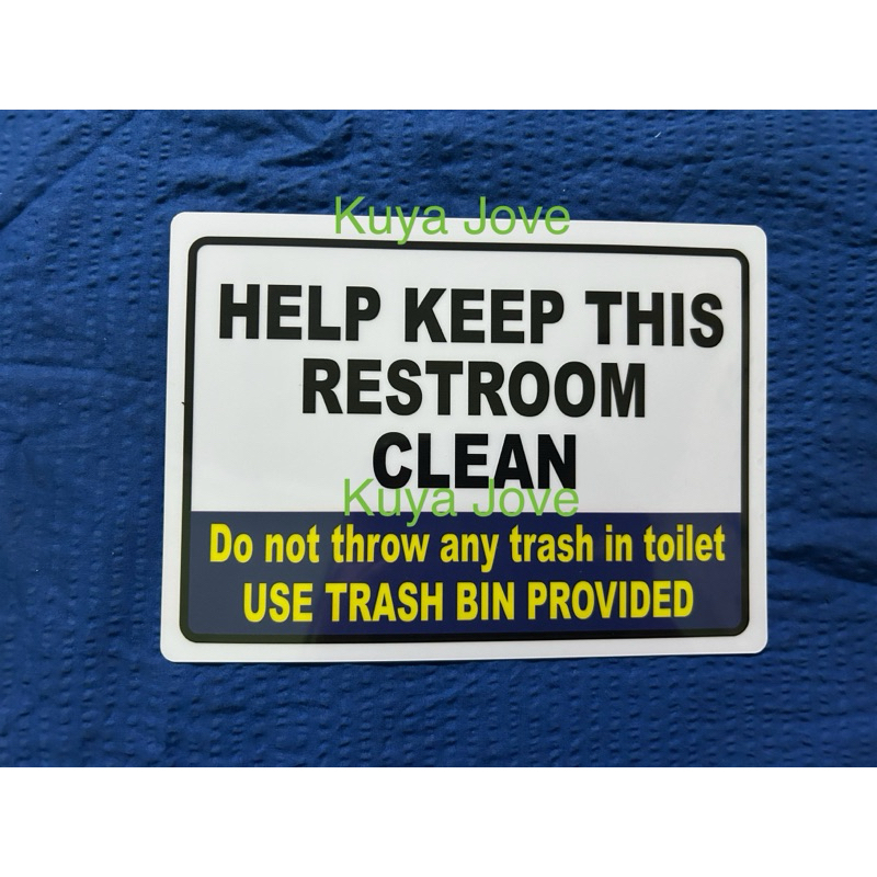 Help Keep This Restroom Clean Signage | Shopee Philippines