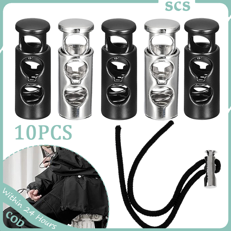 10pcs Metal Drawstring Locks，End Spring Stop Toggle Stoppers for ...