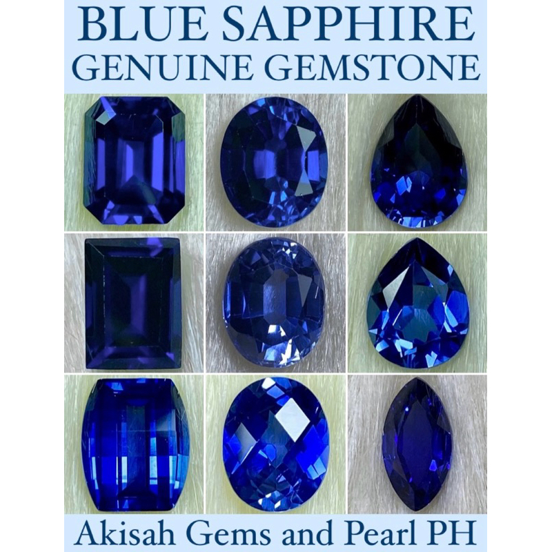 BLUE SAPPHIRE (BRAZIL) GENUINE LABGROWN GEMSTONE. GRADE AAA. LOOSE ...