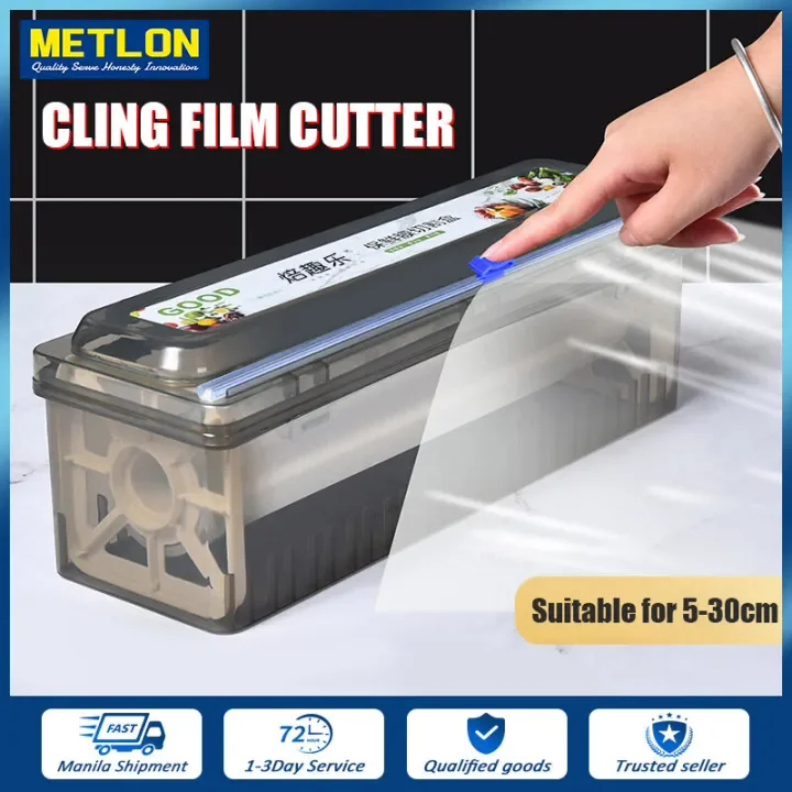 Plastic Cling Wrap Refillable Plastic Wrap Dispenser with Slider Cutter ...