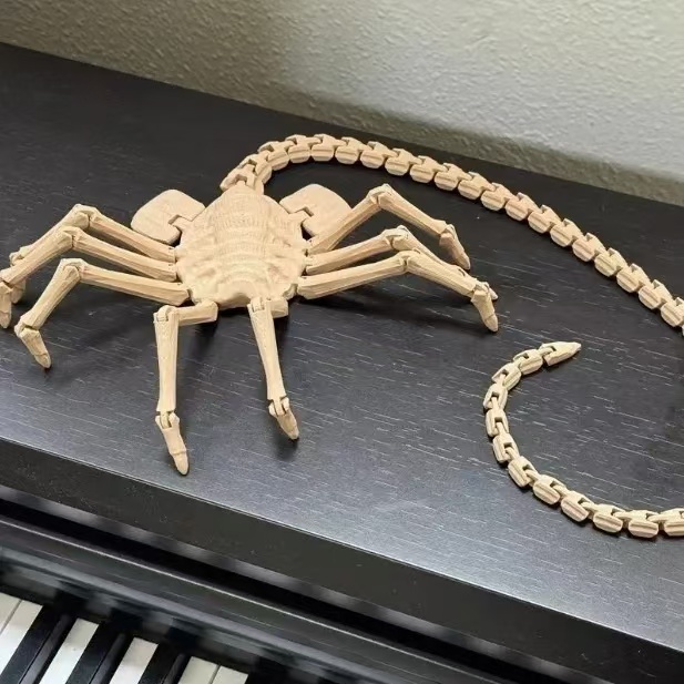 Face Hugger Model Figurine 3D Printed Full Body Joint Movable Backpack ...