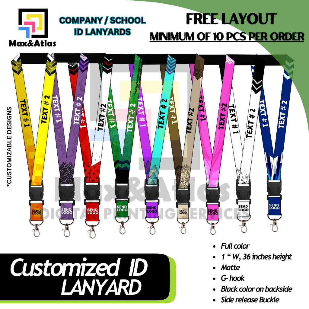 Customized ID Lace Lanyards Personalized ID Lanyards 10 pcs minimum ...